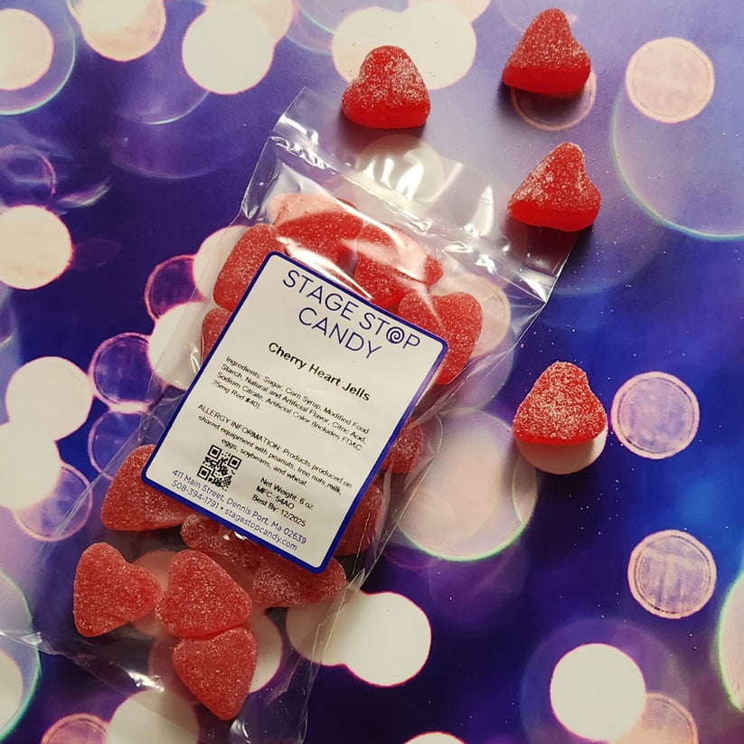 Cherry Heart Jells – Stage Stop Candy