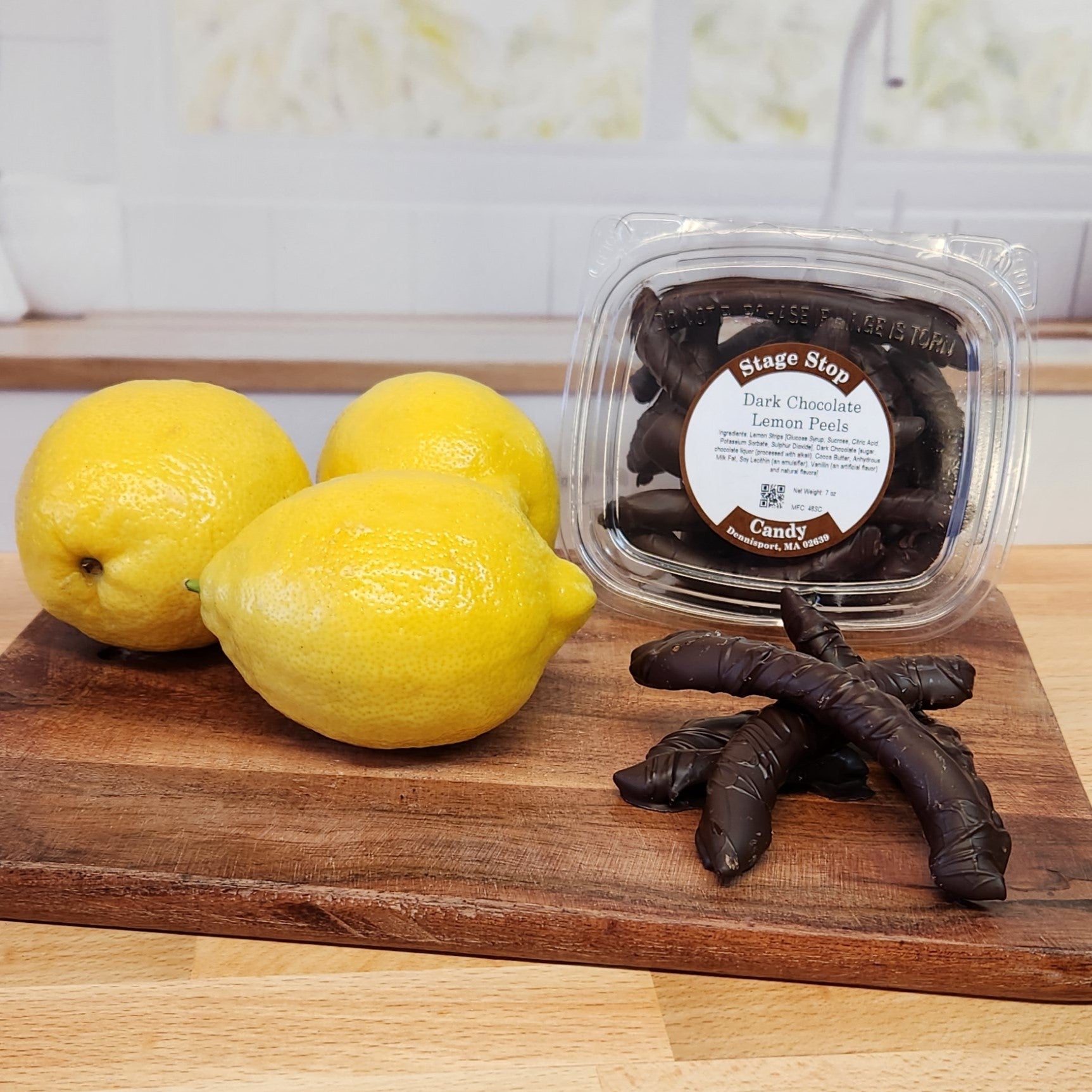 Candied Lemon Peels - Dark Chocolate – Stage Stop Candy