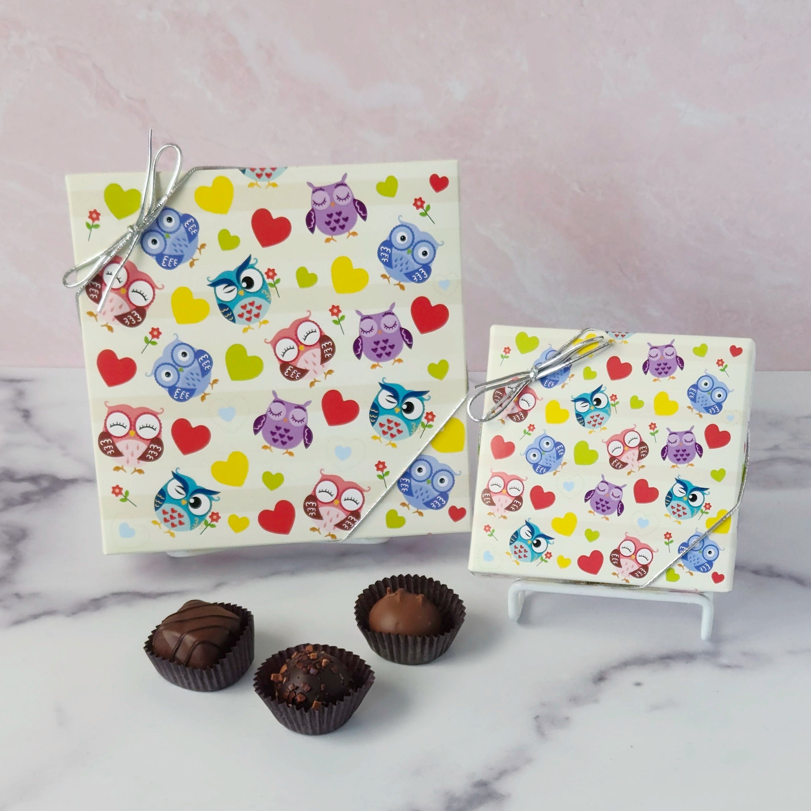 Colorful Owls Chocolate Assortment – Stage Stop Candy