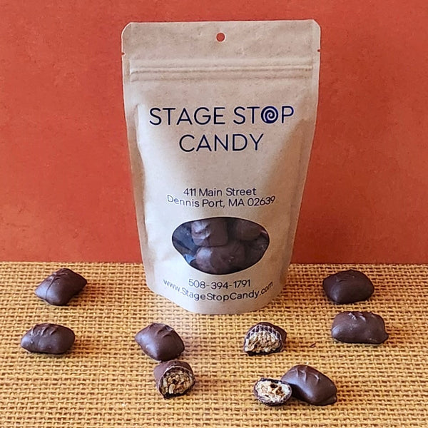 Chocolate Dipped Peanut Butter Coconut Logs – Stage Stop Candy